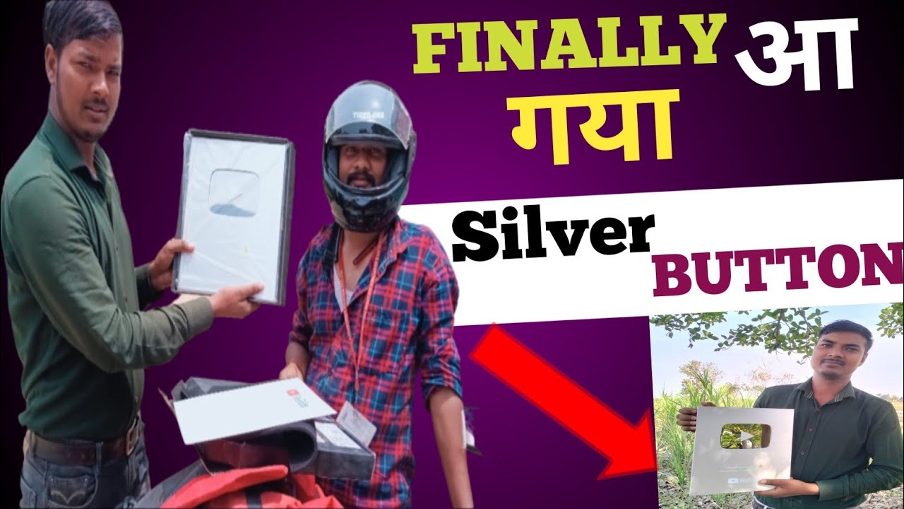 YouTube Creator Awards.unboxing my silver play button.FINALLY आ गया ...