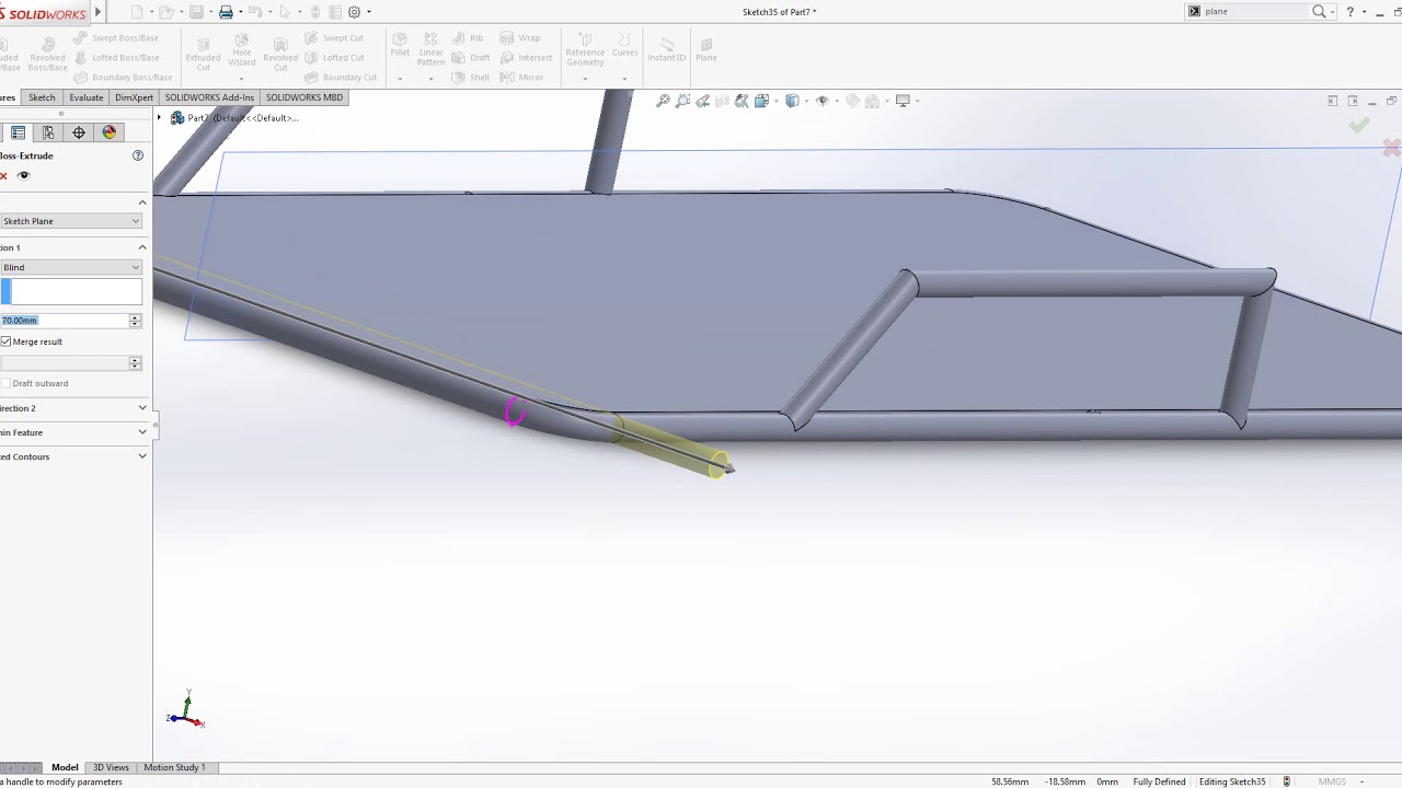 Tutorial: como hacer un chasis en solidworks - YouTube