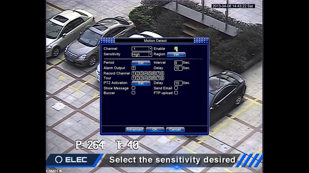 ELEC CCTV DVR Record the motion wmv - YouTube