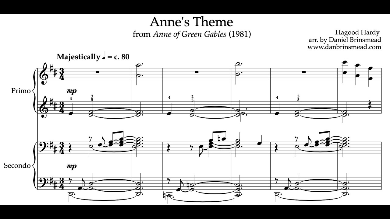 Anne's Theme — by Hagood Hardy, 4-Hand Piano Duet - YouTube