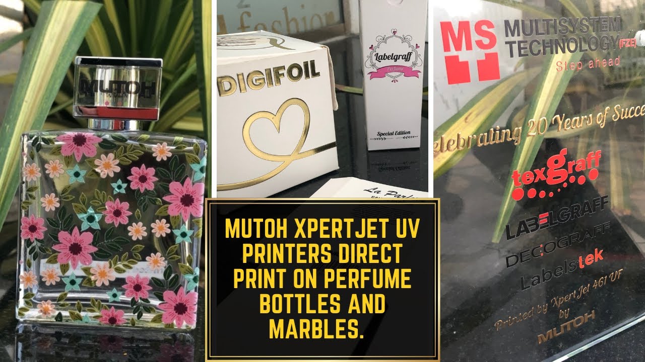 Mutoh XpertJet UV Printers Direct Print on Perfume Bottles and Marbles ...