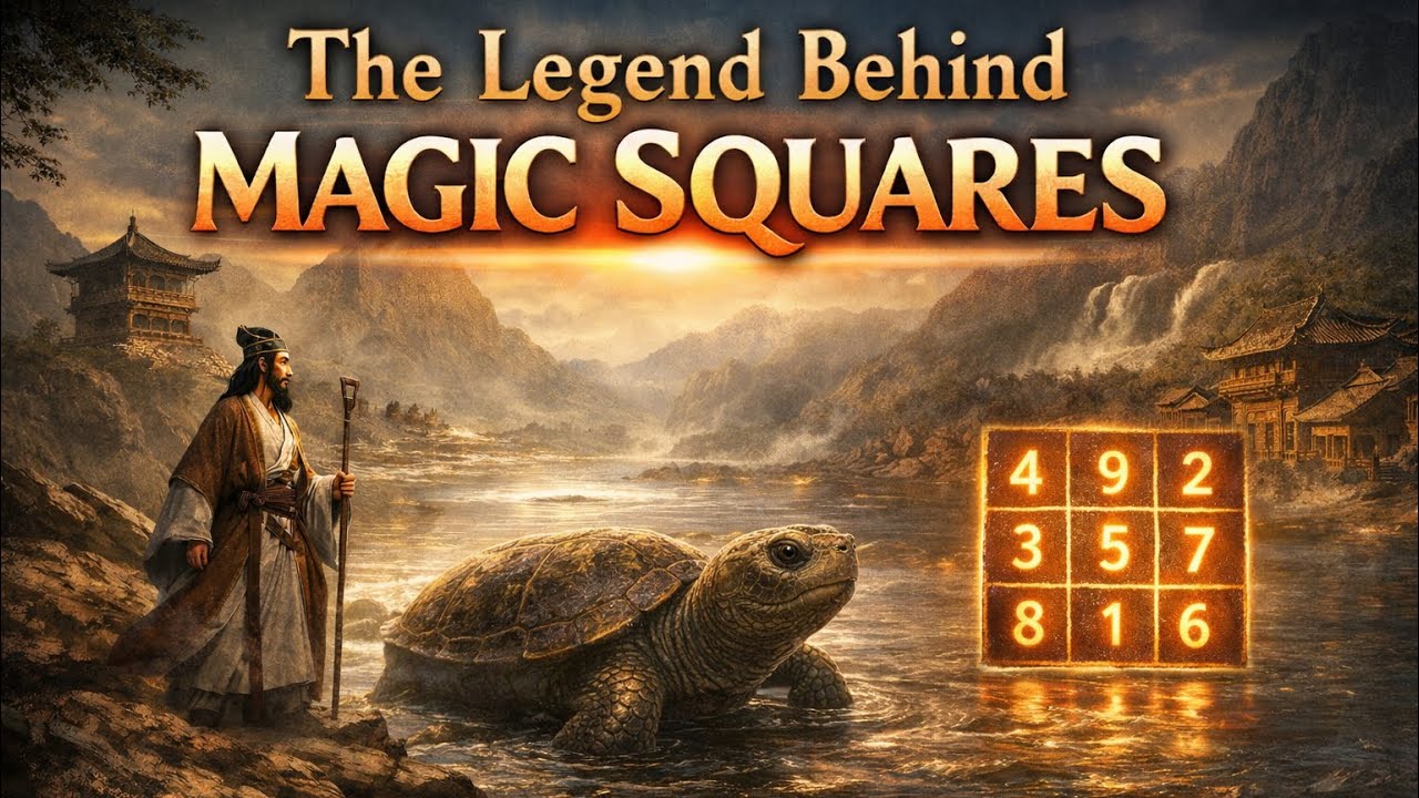 The Legend Behind Magic Square LO SHU 📜🐢 Maths story - YouTube