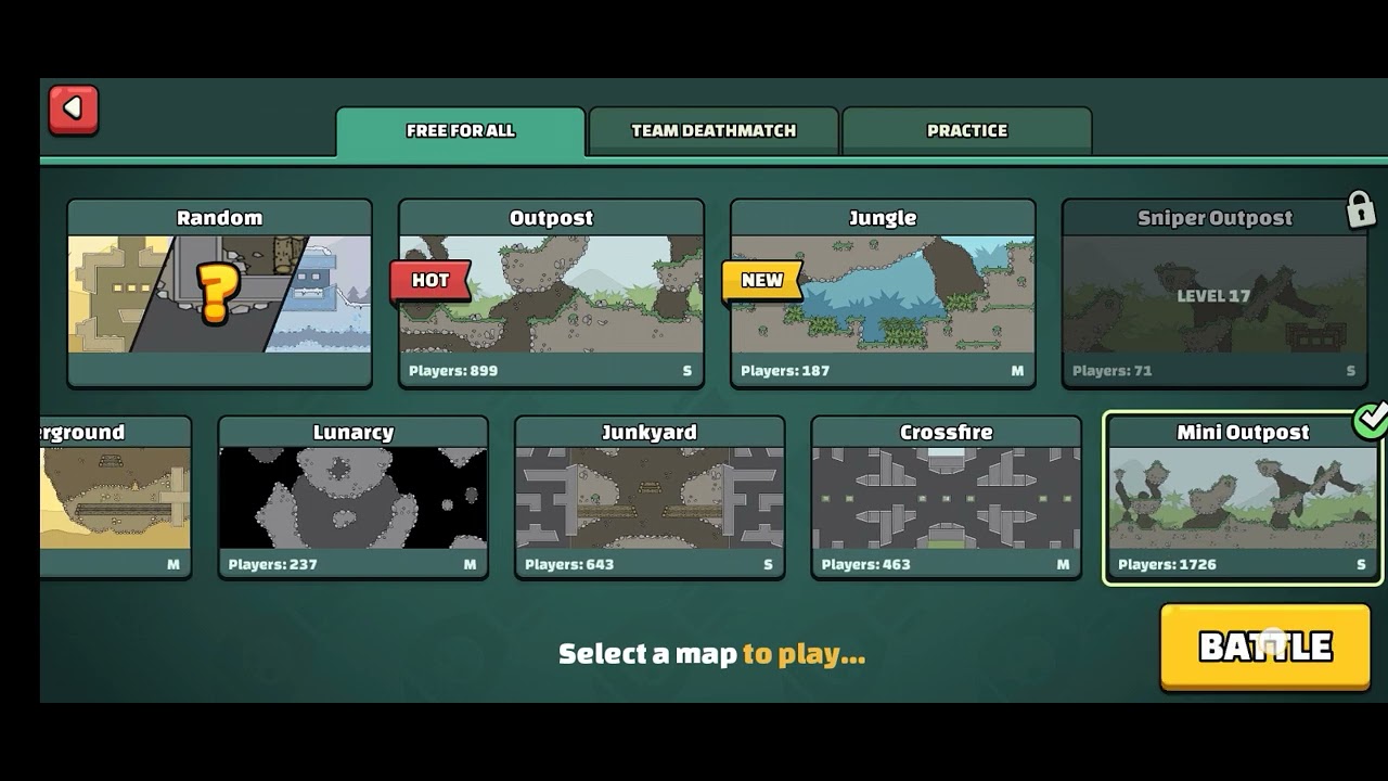 Best map for mini militia - YouTube