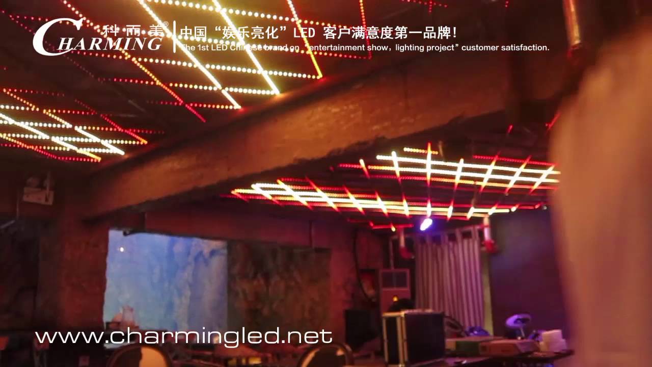 Nightclub ceiling illuminated by RGB LED pixel lights - Carson WhatsApp ...