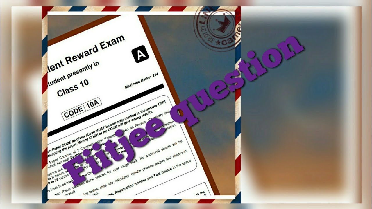 Fiitjee previous years question class 10 - YouTube