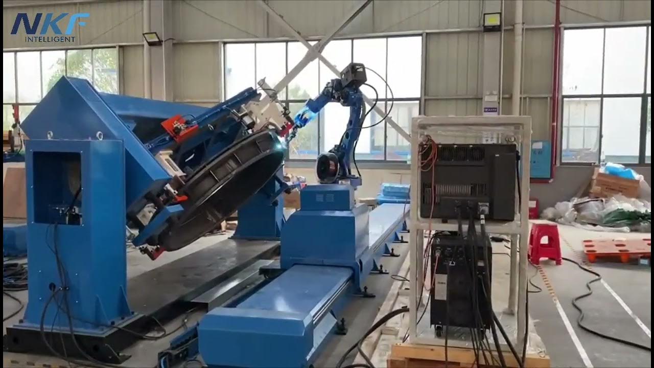 Our positioner and linear track, supporting Yaskawa robot are applied to automated welding ...