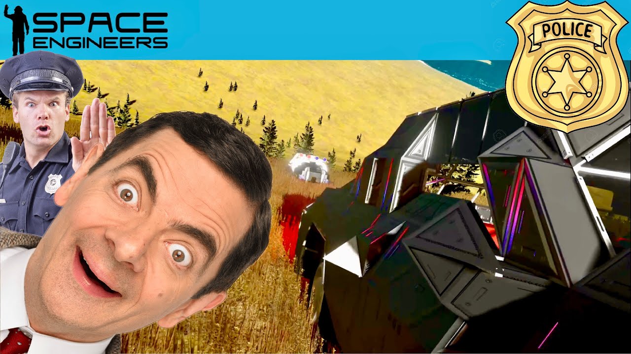 Mr Bean Escapes The Police In Space Engineers - YouTube