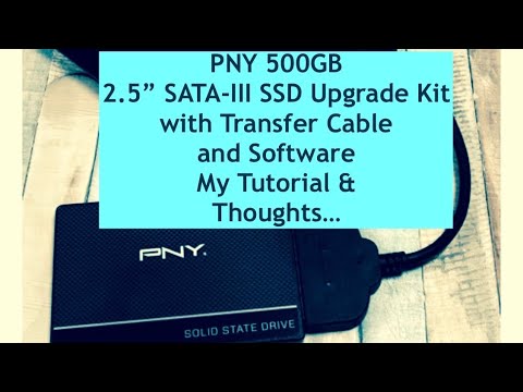 PNY 500GB 2.5” SATA-III SSD Upgrade Kit with Transfer Cable and ...