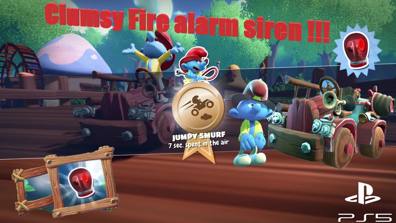 BONUS!!! - Clumsy Fire Alarm Siren - Smurfs Kart (PS5) - YouTube