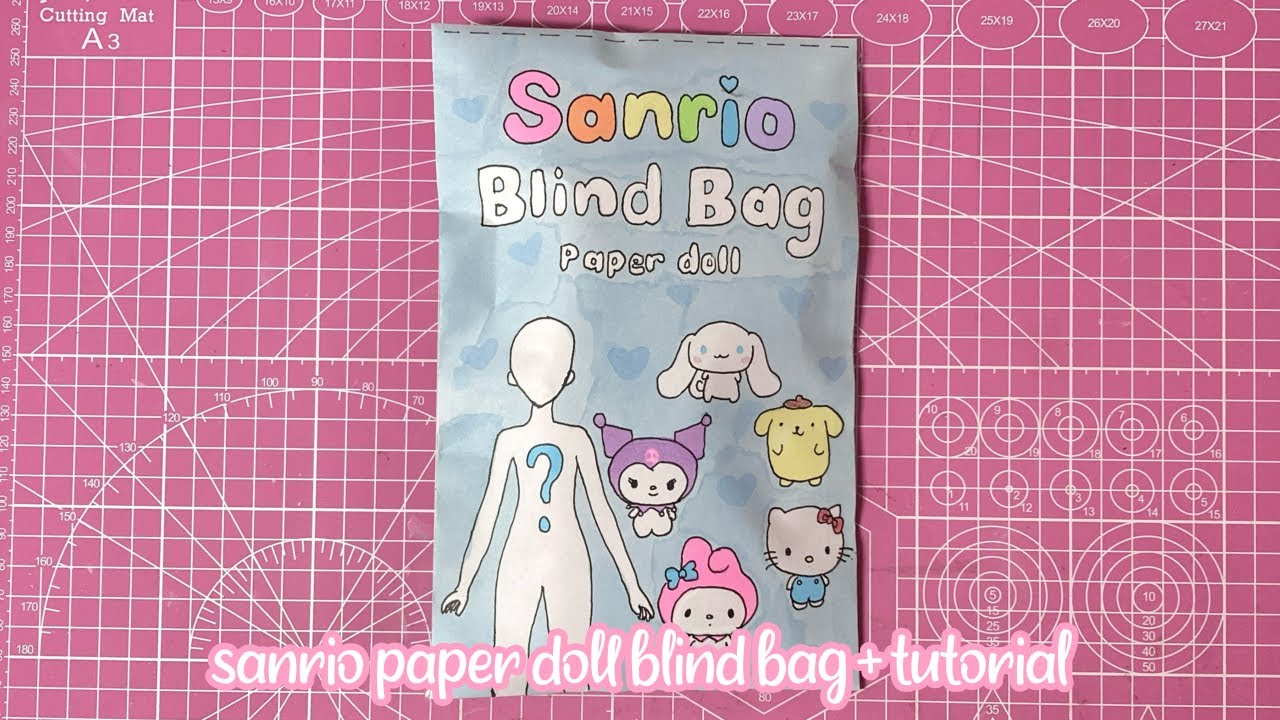 🎀sanrio paper doll blind bag🎀 | tutorial | ASMR satisfying opening ...