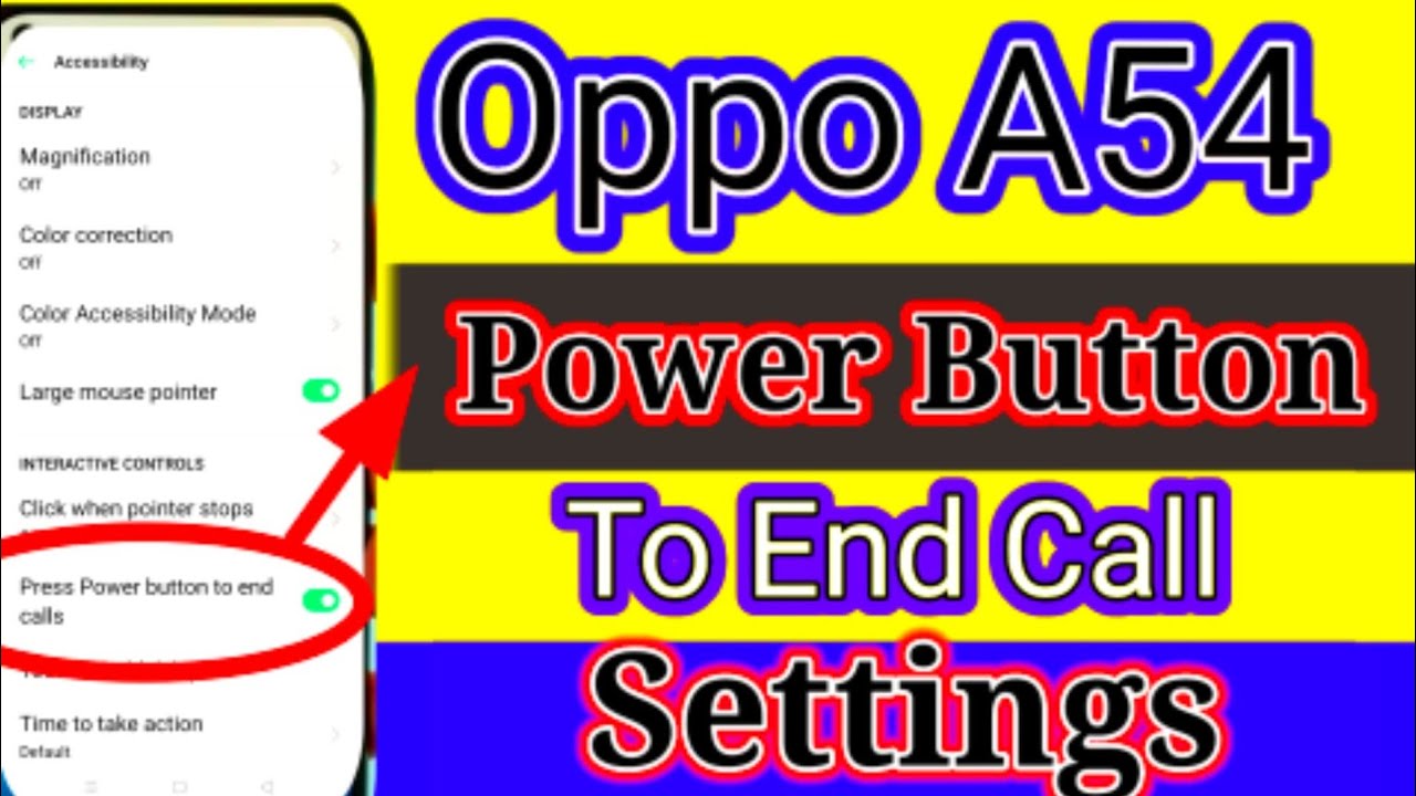 Oppo a54 Mein Power Button Se Call Cut Kaise Kare | Power Button End ...