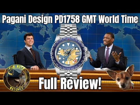Pagani Design PD1758 World Time GMT NH34 Automatic Watch Review - YouTube