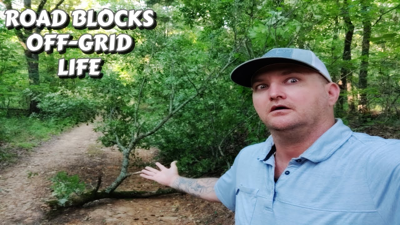 OVER COMING OFF-GRID ROAD BLOCKS | off grid | cabin build | tractor ...