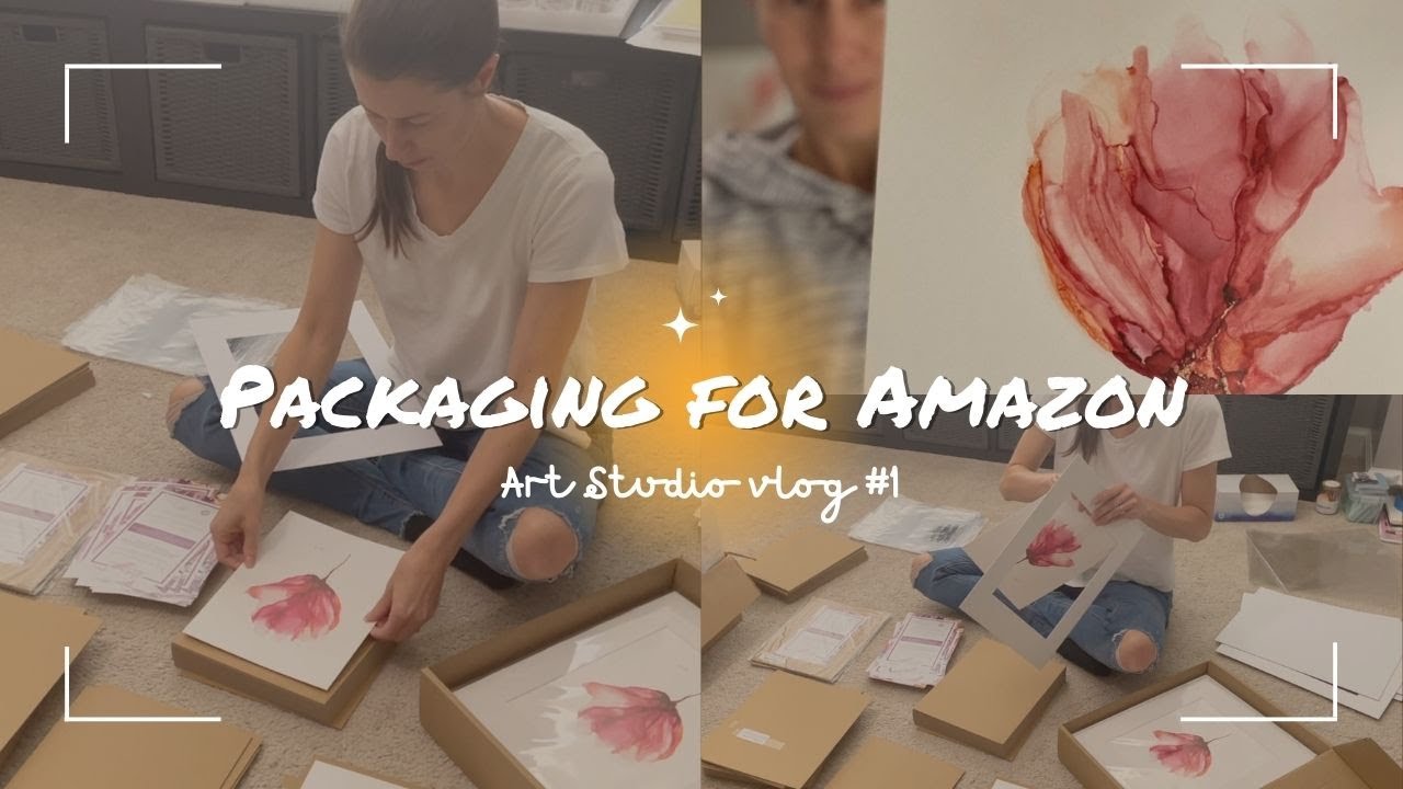 Art Studio Vlog #1 - Journey to sell art print to amazon - YouTube