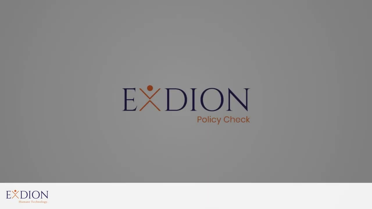 Exdion Policy Check Video - YouTube