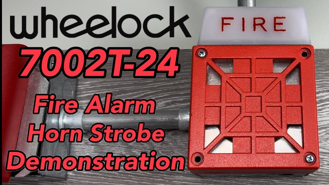 Wheelock 7002T-24 Fire Alarm Horn Strobe Demonstration - YouTube
