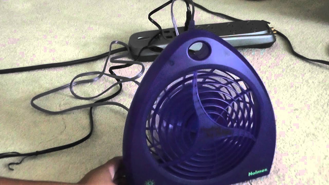 Blue Holmes Tropicool desk fan - YouTube