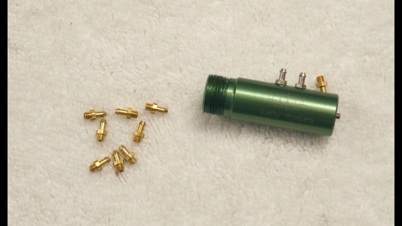 ANS 3 way with 3-56 barbs for Autococker Front Block - YouTube