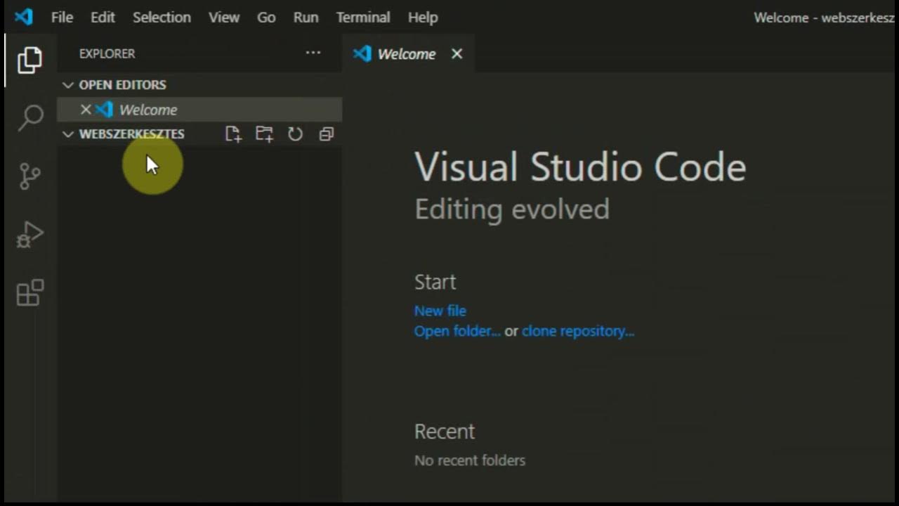 Webszerkesztés - Visual Studio Code-dal - Mappa és fájl létrehozása ...