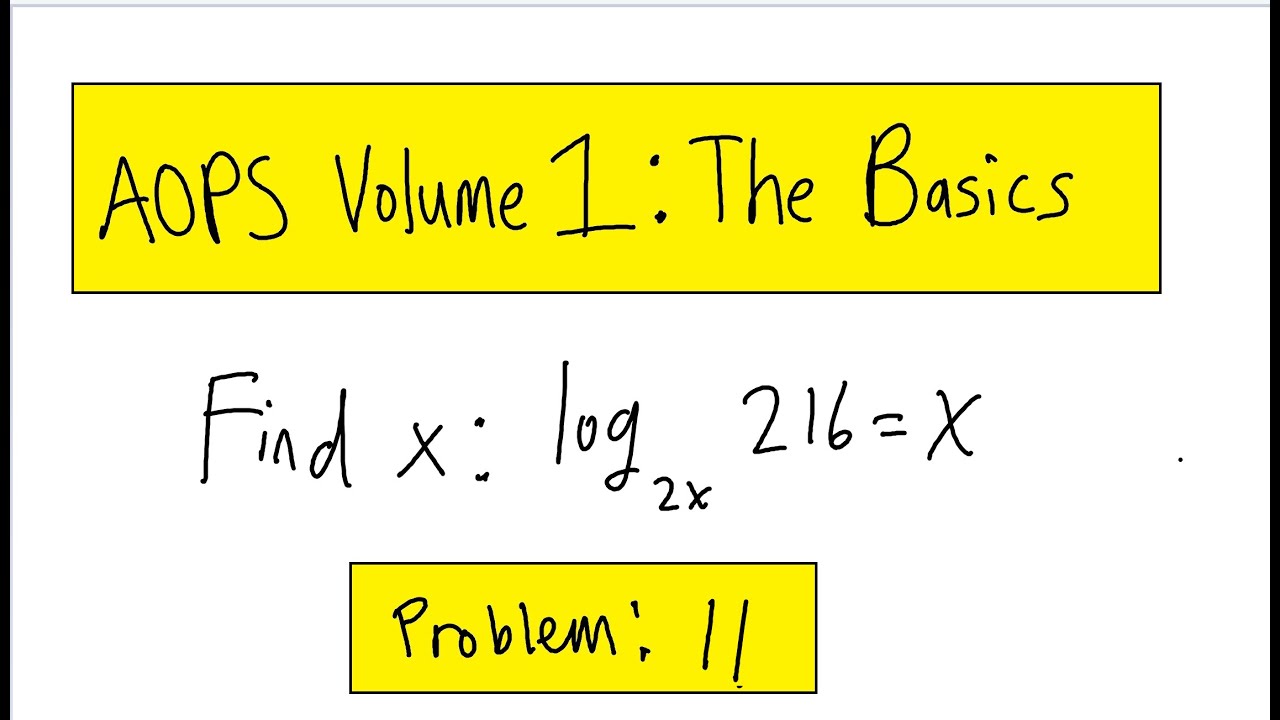 AOPS Volume 1, The Basics, Problem 11 - YouTube