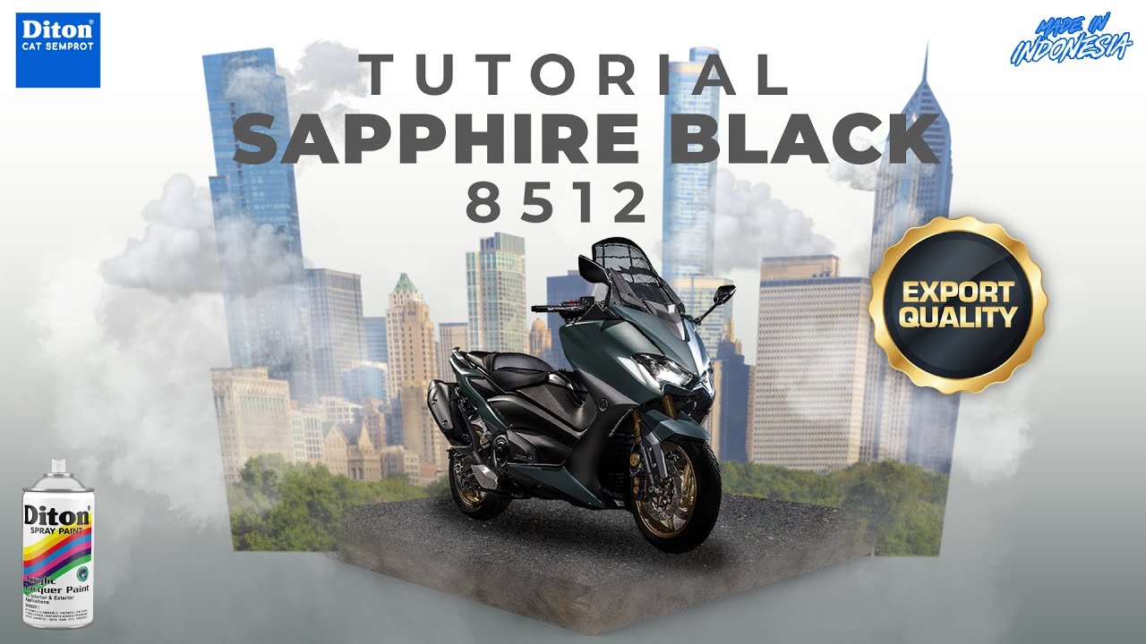 VIRAL SAPPHIRE BLACK 8512 | VIDEO TUTORIAL DITON SPRAY PAINT - YouTube