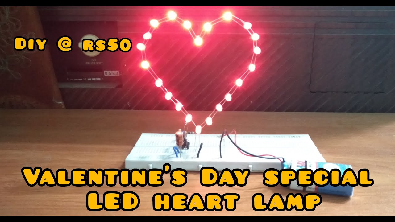 How to make LED Heart project | LED flasher with 555 IC | Tamil | # ...
