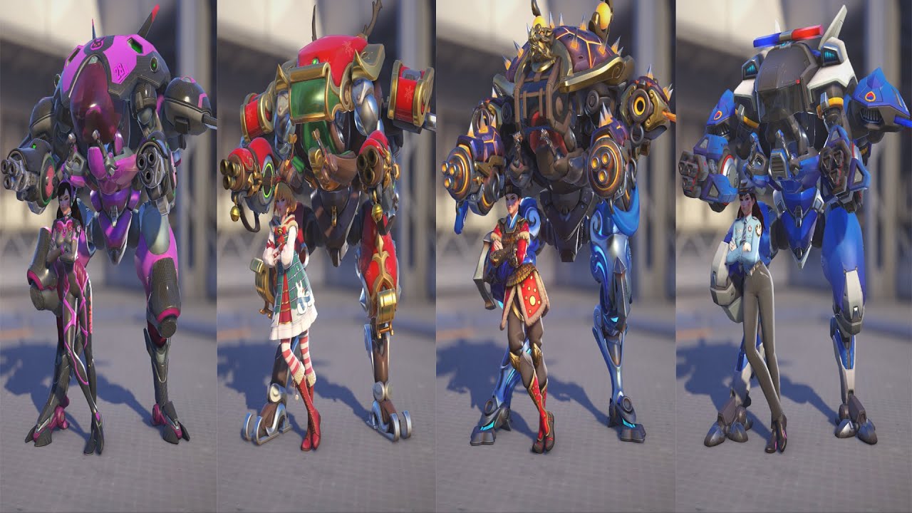 Dva All Legendary & Epic Skins | Overwatch 2 - YouTube