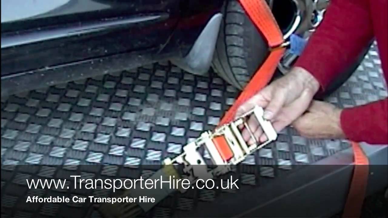 How to secure your car on a transporter - YouTube