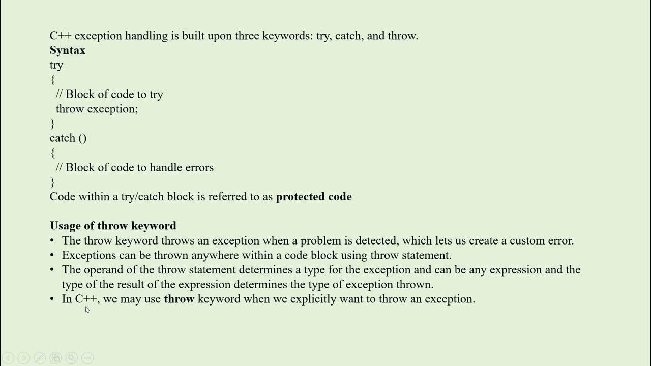 Exception Handling - YouTube