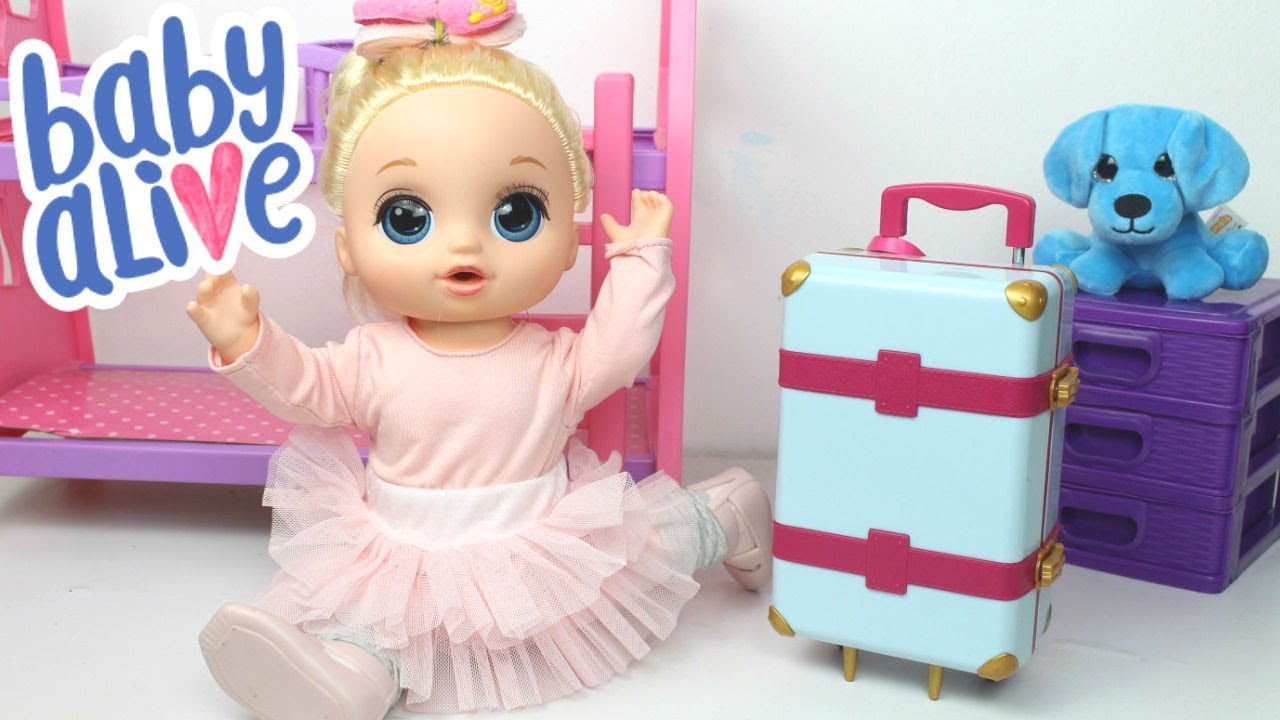 BABY ALIVE EMILY BAILARINA SE ARRUMANDO E MOSTRANDO A MALA DO BALÉ ...