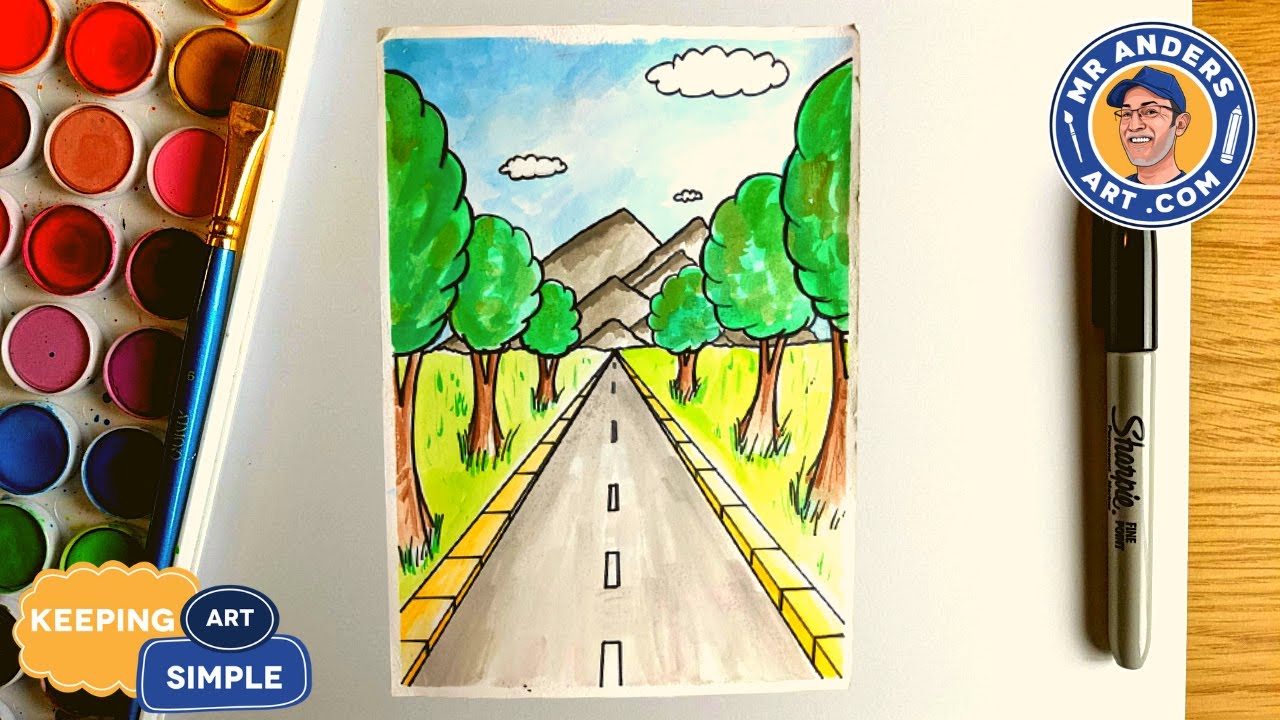 Simple step by step video about how to draw a one point perspective ...