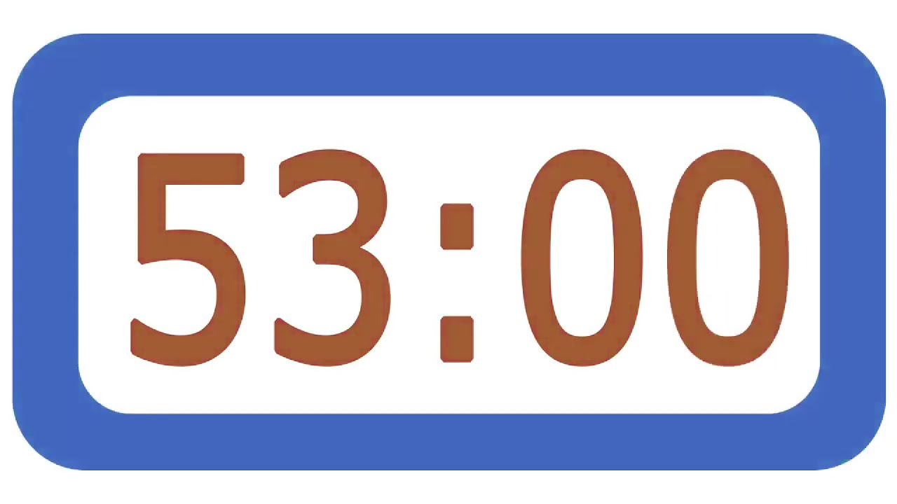 53 Minutes Countdown Timer with Alarm Bomb Sound colour ⏰🔔 - YouTube