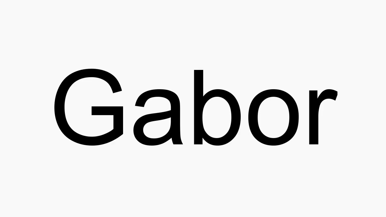 How to pronounce Gabor - YouTube