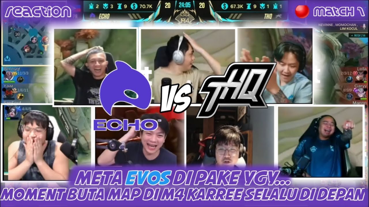 Reaction streamer | ECHO VS THQ GAME 1 MOMENT BUTA MAP THQ, #mlbb # ...