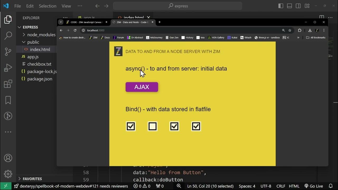 ZIM Bubbling 213. Data from Canvas to NodeJS! #JavaScript #Canvas #data #nodejs - YouTube