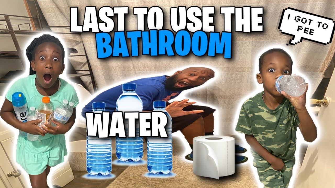 LAST TO USE THE BATHROOM CHALLENGE | I CANT BELEIVE HE PEED - YouTube