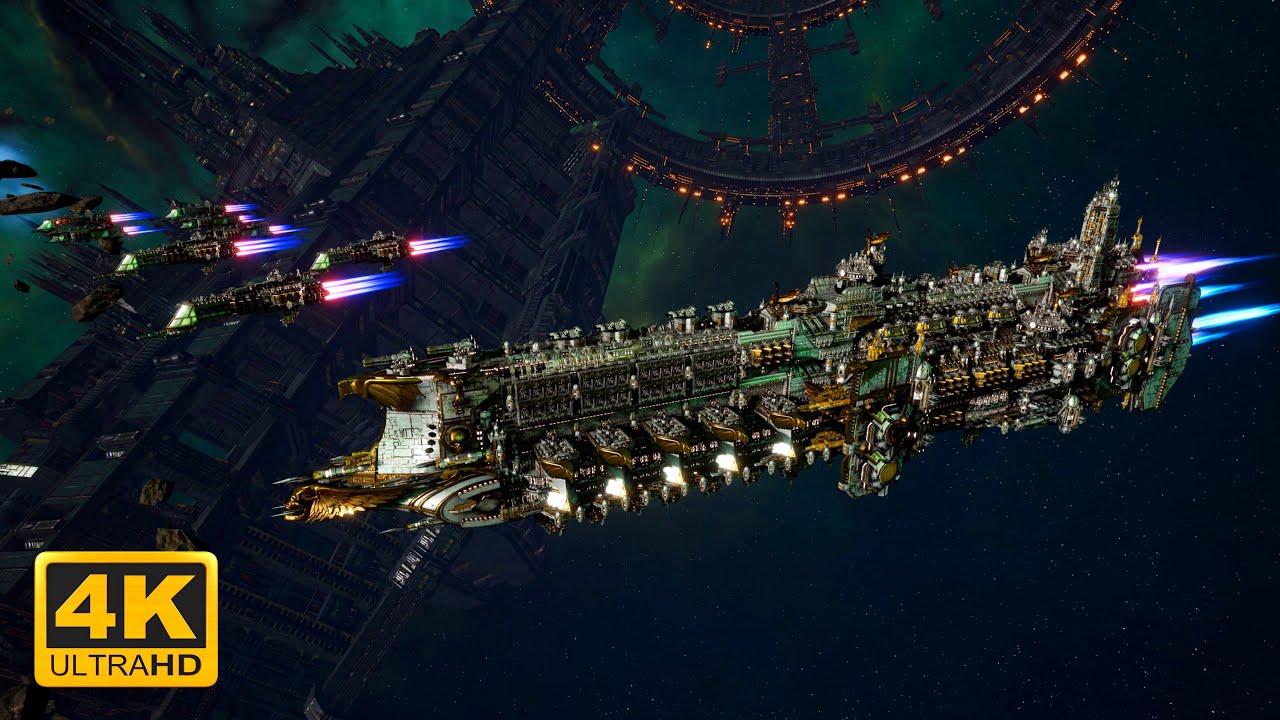 Imperial Navy vs Necrons - Skalgrim Mod - 4K Quality - Battlefleet ...