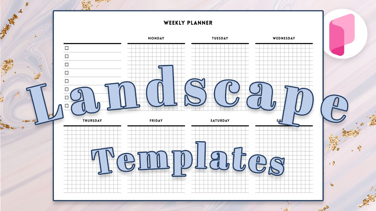 How to make Landscape (Horizontal) Planner Templates on Planify Pro ...