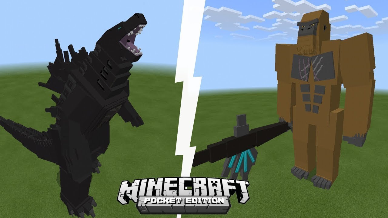 Godzilla vs Kong in Minecraft - YouTube