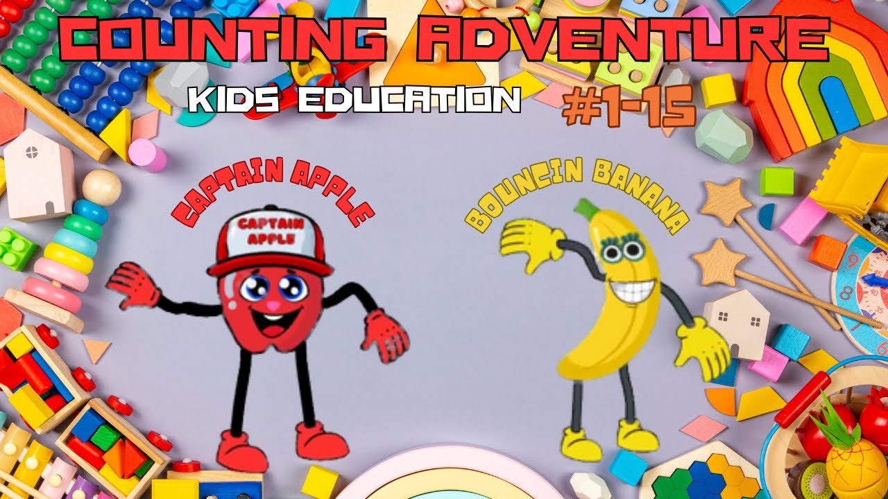 Kids Educational Counting Adventure with Captain Apple ,and Bouncin ...