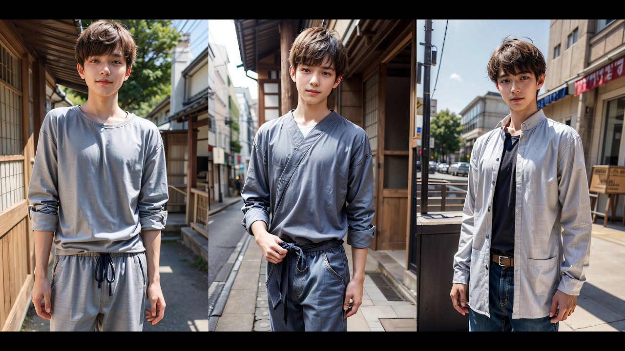 [4k/Ai] Ai cute boy lookbook , handsome outdoor - YouTube