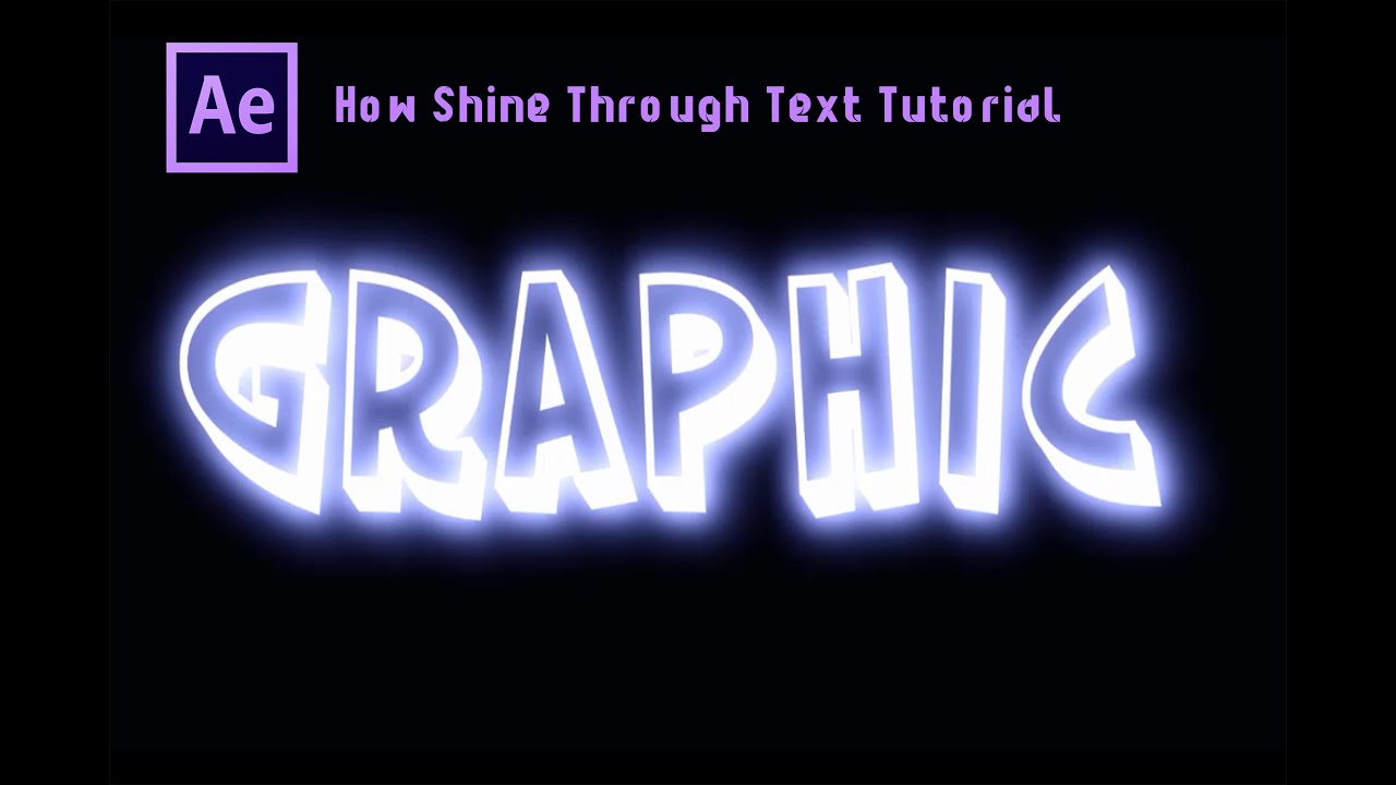 How Shine through Text Effect Tutorial - After Effects - YouTube