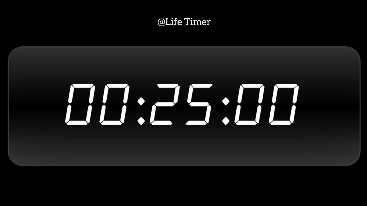 25 Minutes Countdown ⏱️ Timer with Alaram Sound ⏰ | @LifeTimer 🧘‍♀️ ...