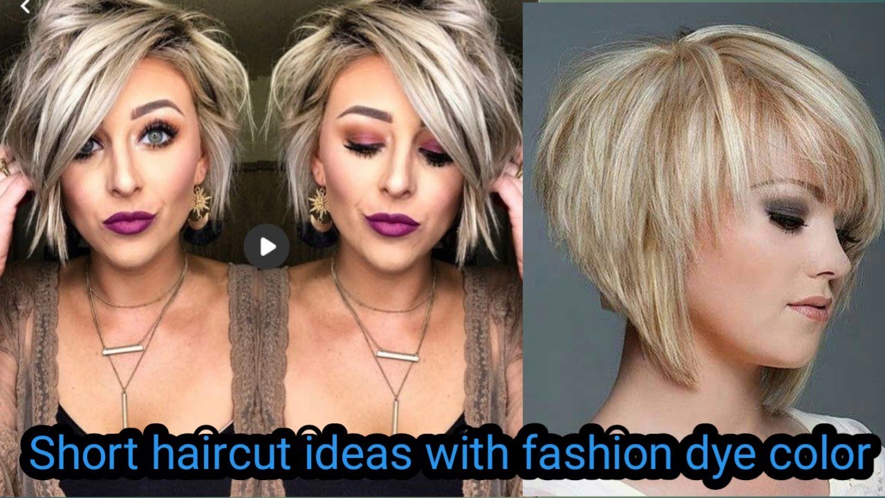 Most beautiful and trendy short haircut ideas with fashion dye hair ...