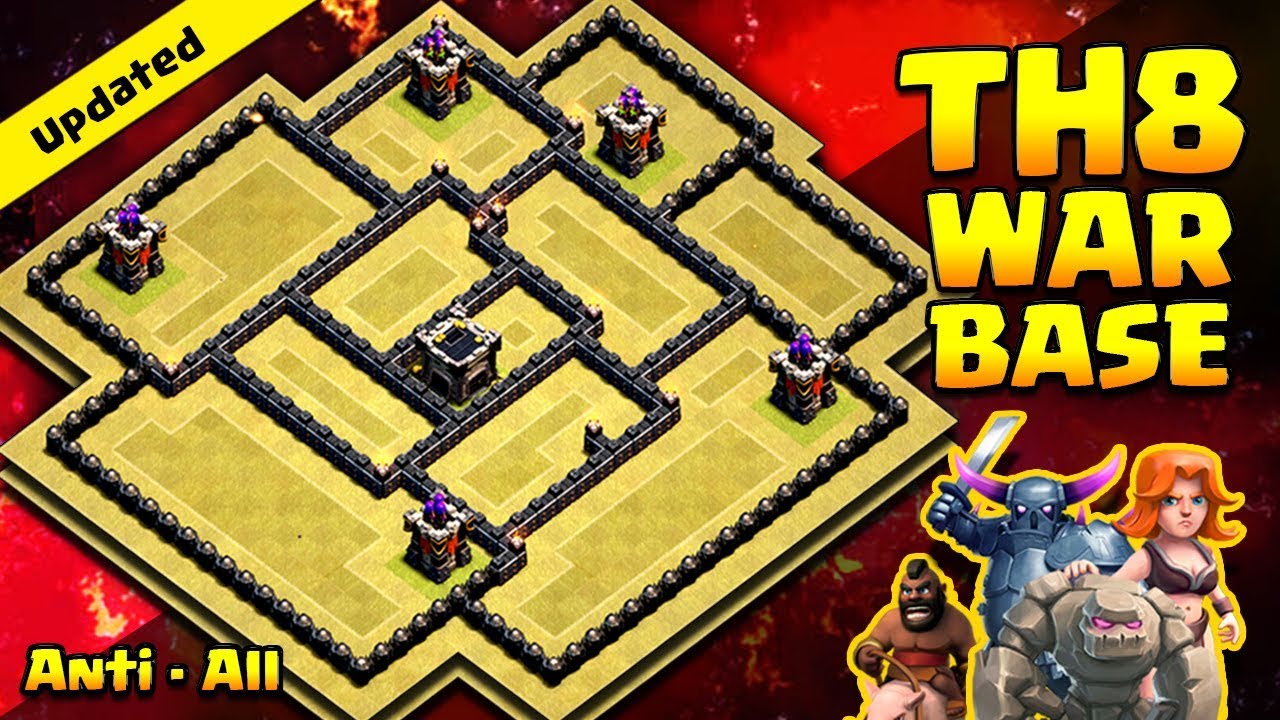 Best TH8 War Base 2017 | Unbeatable | Anti Everything | Clash of clans ...