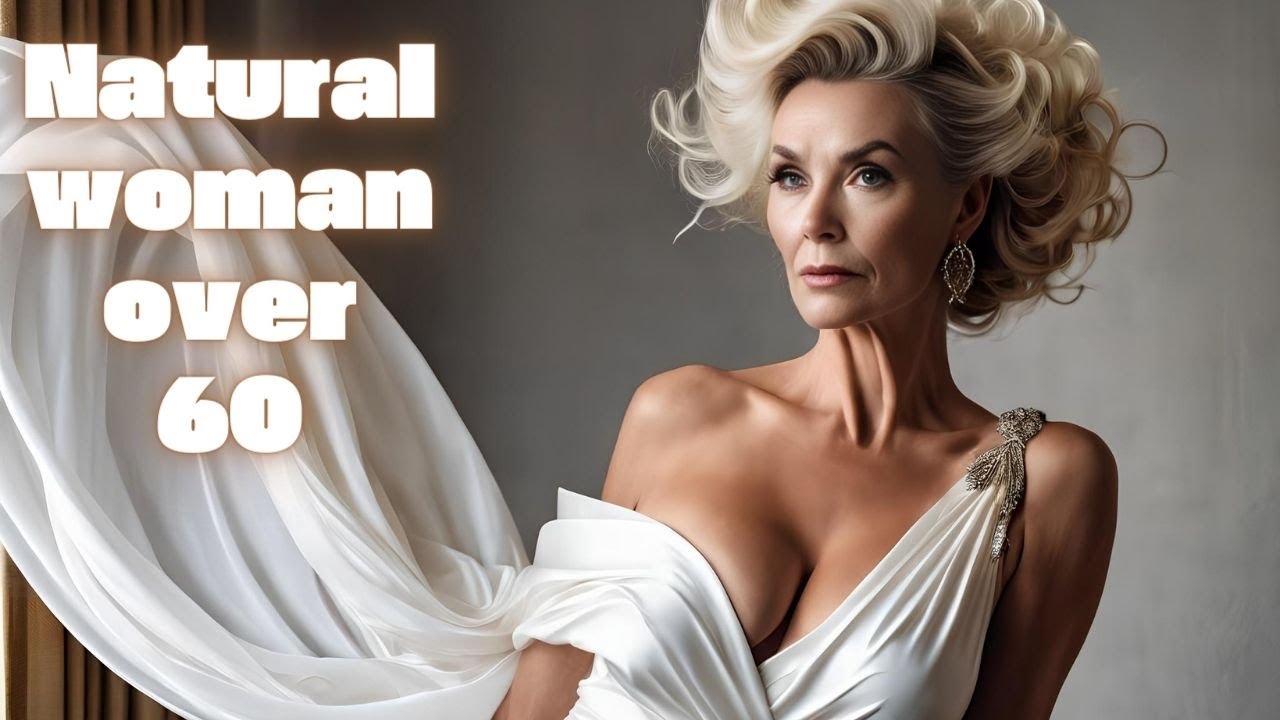 Elegance at 60! AI Lookbook features a natural woman in a white toga. 👗 #TimelessBeauty - YouTube