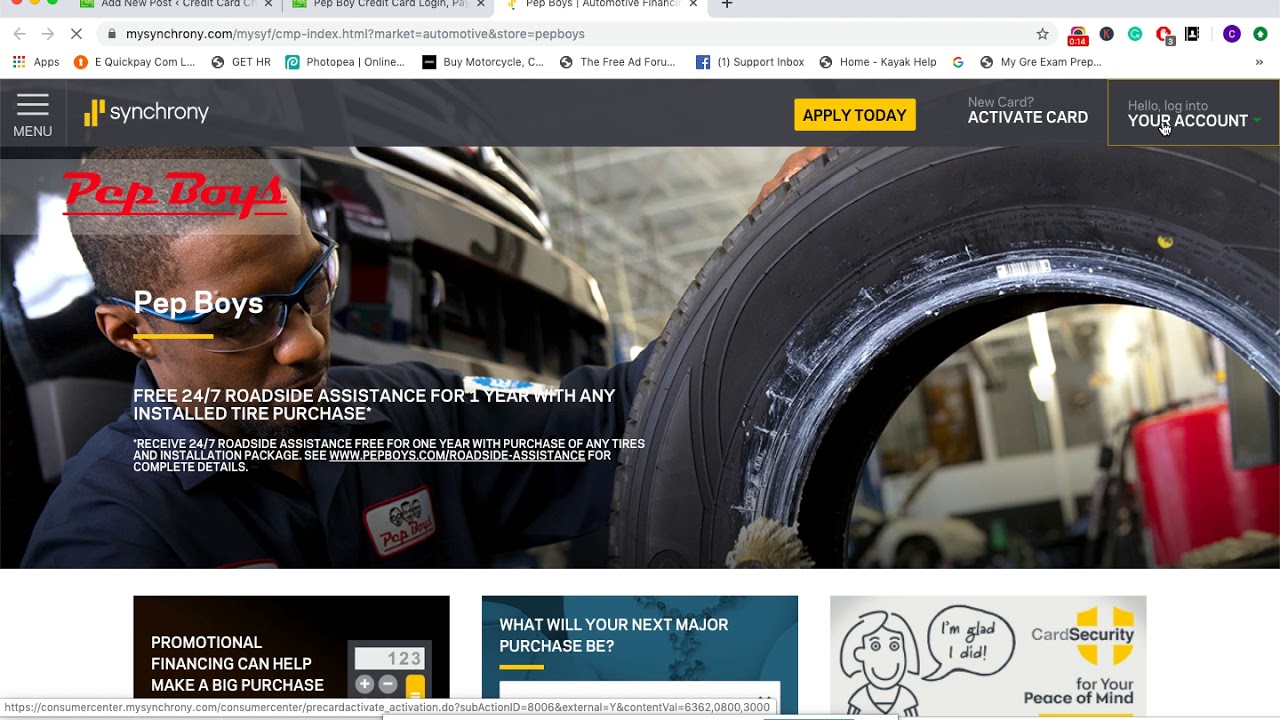 Pep Boy Credit Card Login, Payment, Application - YouTube