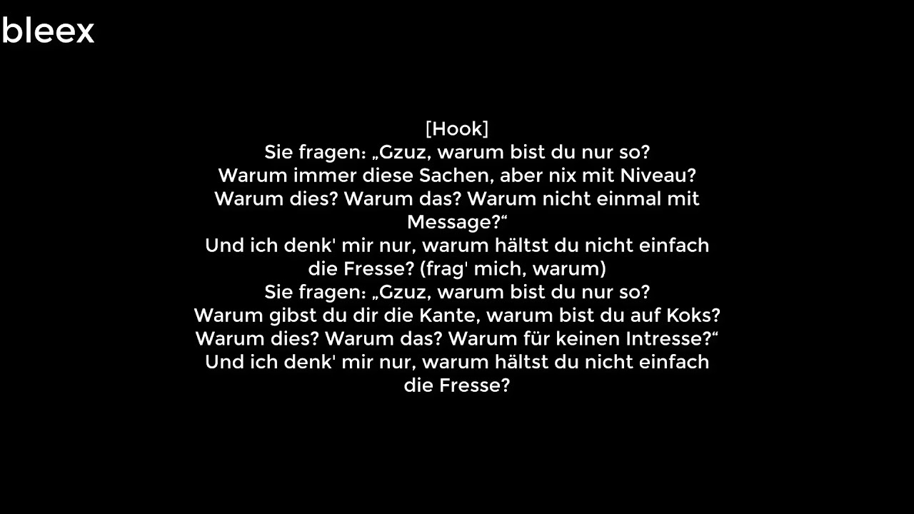 GZUZ "Warum" (Lyrics) - YouTube
