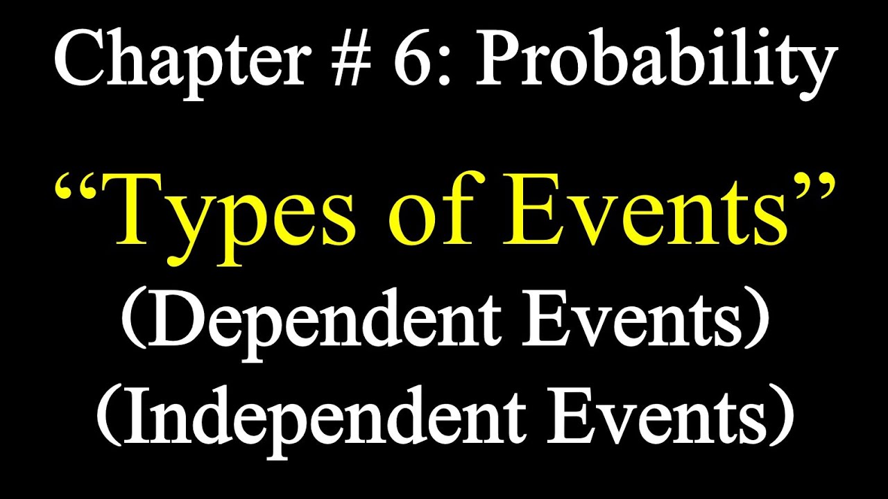Independent vs dependent events in probability|Laws of probability ...