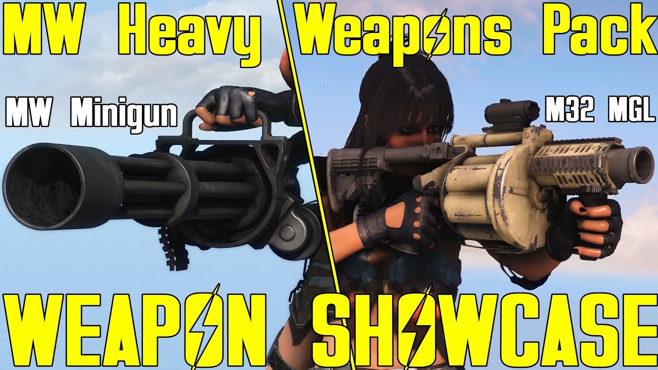 Fallout 4: MW Heavy Weapons Pack - Weapon Mod Showcase - YouTube